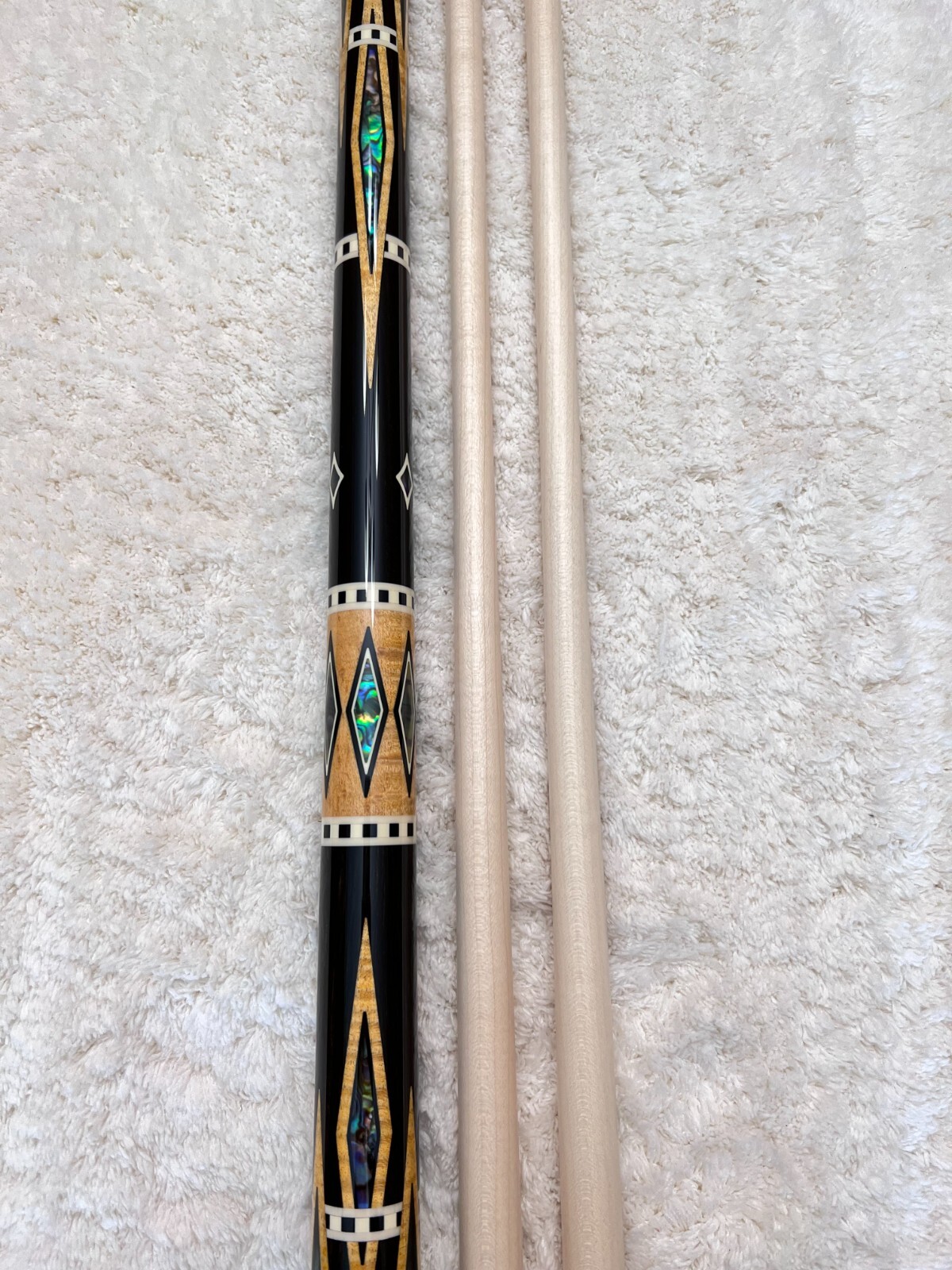 IN STOCK, Meucci BMC Ebony Diamond Pool Cue w/ 2 Pro Shafts, FREE HARD ...