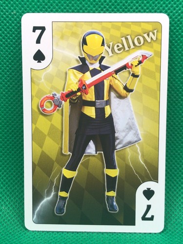 Yellow Spade 7 Lupinranger vs Patranger Power ranger playing card 2018 ...