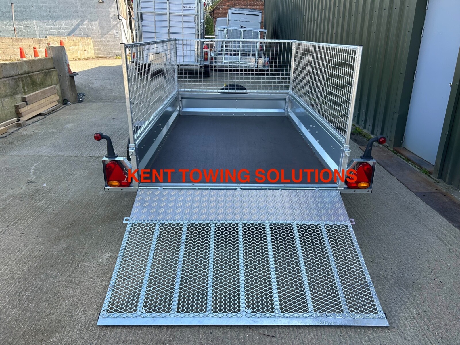 Indespension 8ft x 5ft Utility General Purpose Trailer + Mesh + Ramp ...