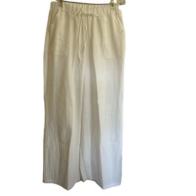 Unbranded size L white wide leg 100% cotton slacks. Lightweight, cool ...