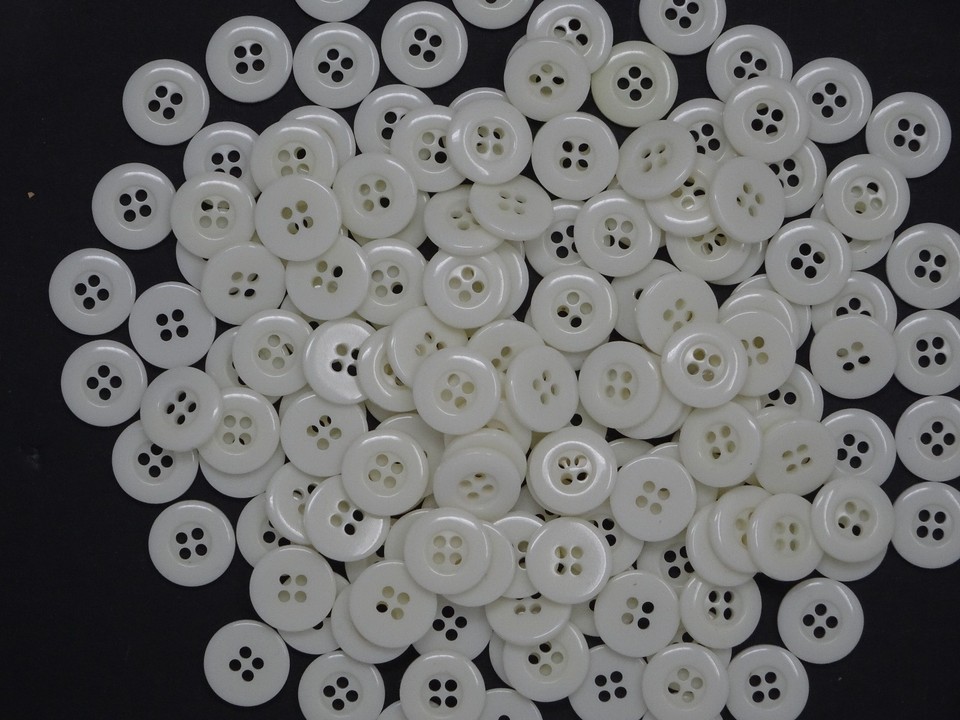 Gross Lot of 144 Vintage White 4-Hole Shirt Buttons 14mm B24-11 | eBay