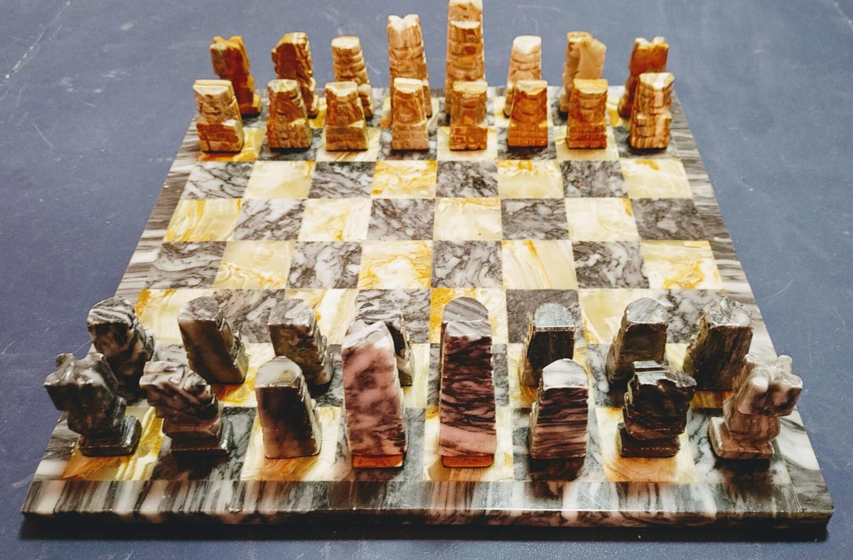 Aztec Marble Chess Set
