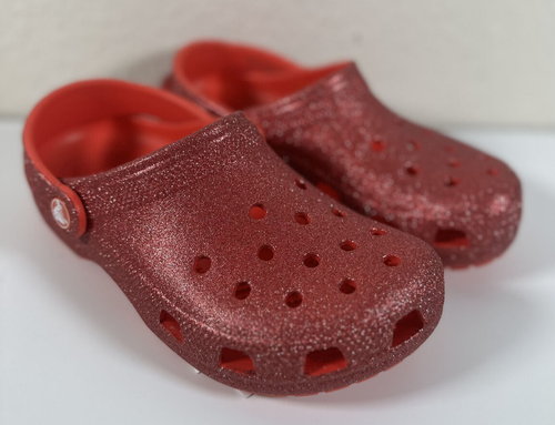 Crocs Adult Classic Glitter Clog - Cherry Red #205942-6ZR | eBay