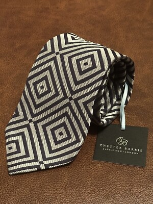 Chester Barrie Savile Row Diamond Tie (Navy/White) - like Turnbull ...