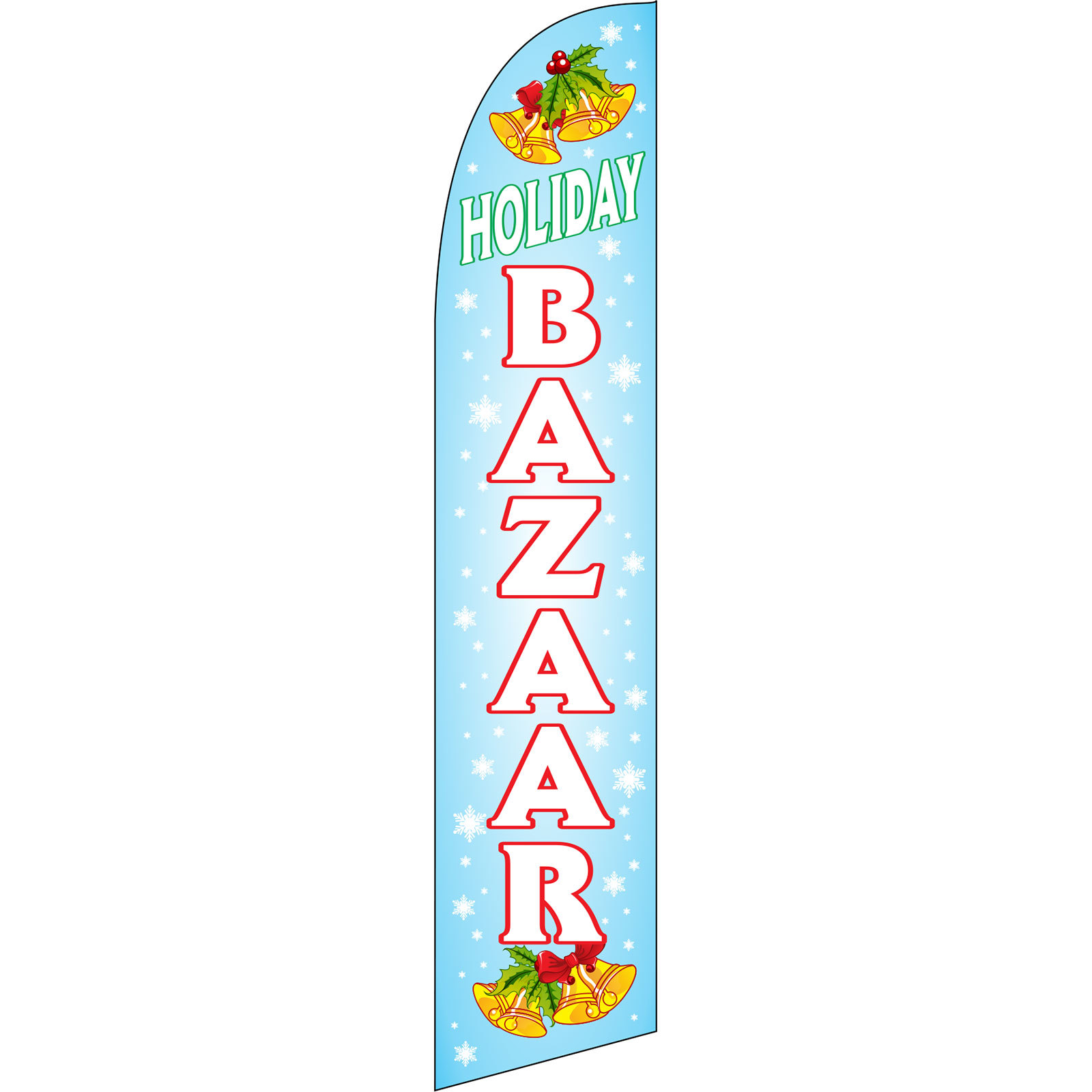 Holiday Christmas Bazaar Flag Flutter Feather Banner Swooper Windless ...