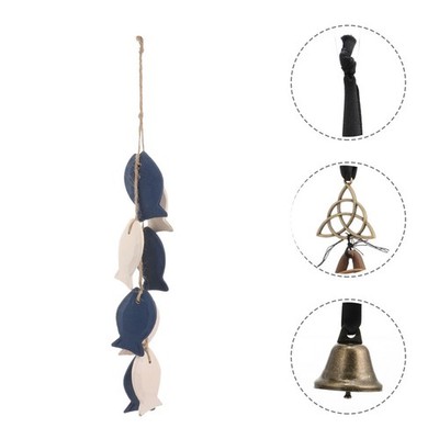 Wooden Fish Hanging Decor Mediterranean Style For Bedroom And Beach ...