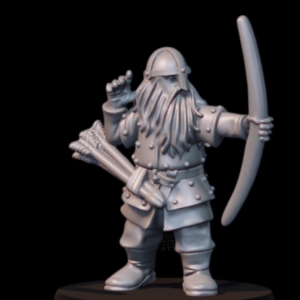Dwarf Archers X4: 28mm Fantasy Wargames & Display Miniatures | eBay