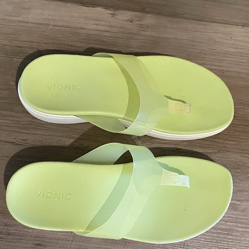 Vionic Womens Sandals Sunrise Luminous Toe-Post Platform Flip Flop Size ...