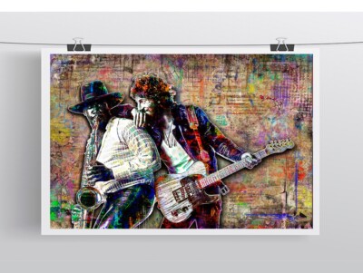 BRUCE SPRINGSTEEN & CLARENCE CLEMONS 24x36inch Poster E Street Band ...