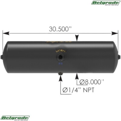 172.200001 Universal Air Tank 1425 Cubic in Vol 8.000in Diameter ...