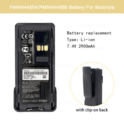 PMNN4489A ATEX Battery 2900mAh Large Capacity for Motorola XIRP8668I ...