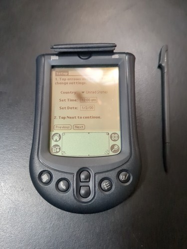 Palm M105 PDA w/Stylus Palm Pilot Digital Organizer planner W/Leather ...
