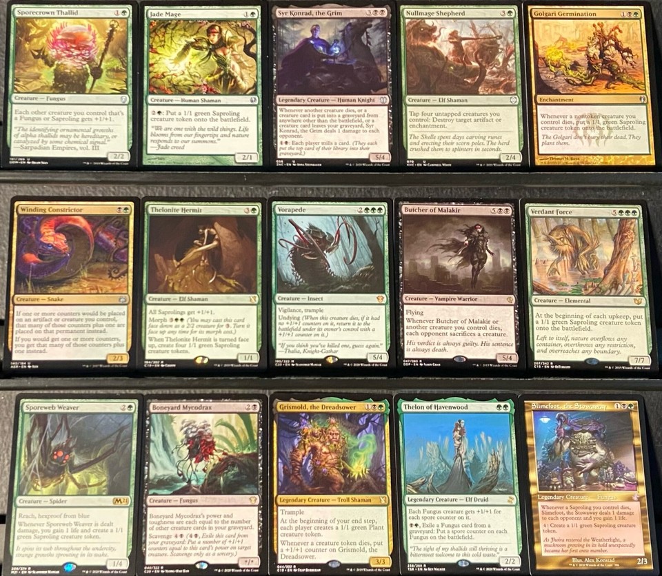 ***Custom Commander Deck*** Slimefoot - Saproling Tokens (Updated) | eBay