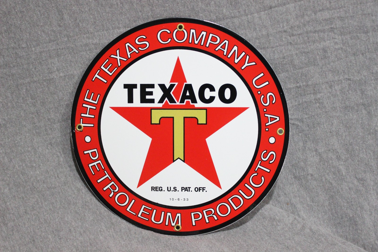 TEXACO TEXAS PETROLEUM PRODUCTS PORCELAIN SIGN | eBay