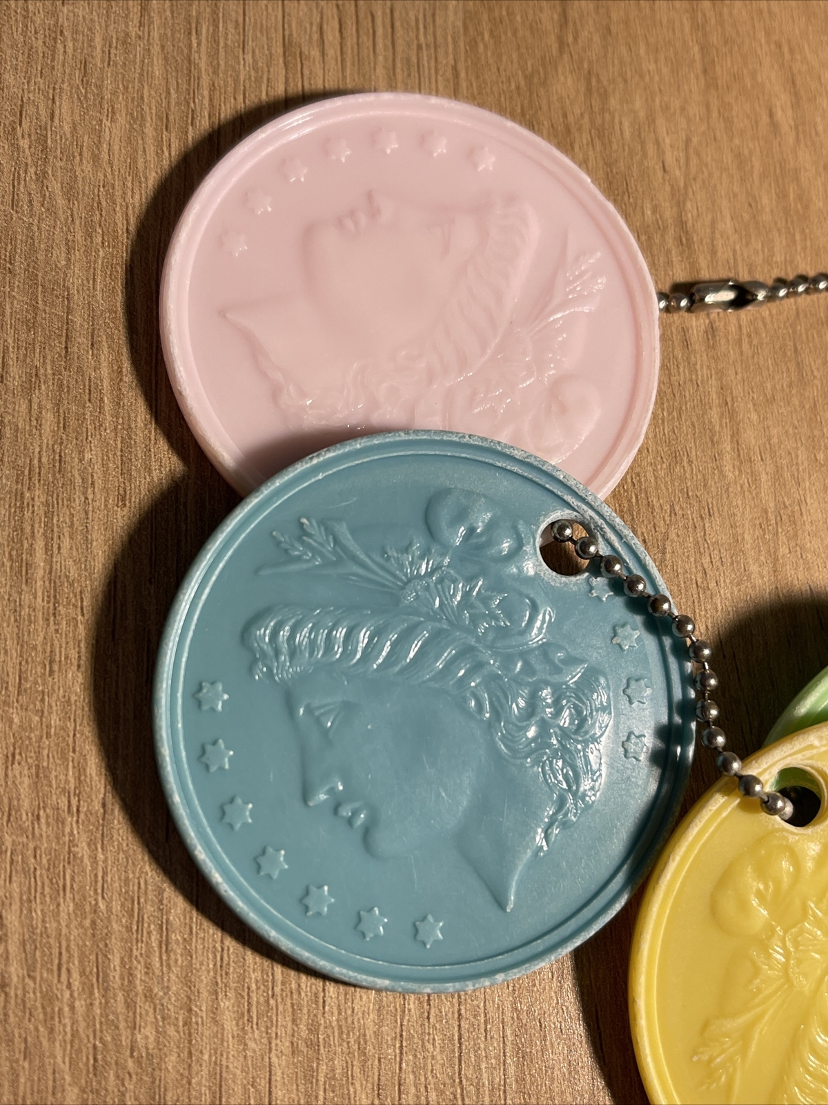 Vintage Baby’s Own Klikum Dollar Coins Teething Toy Baby SANITOY Set of ...