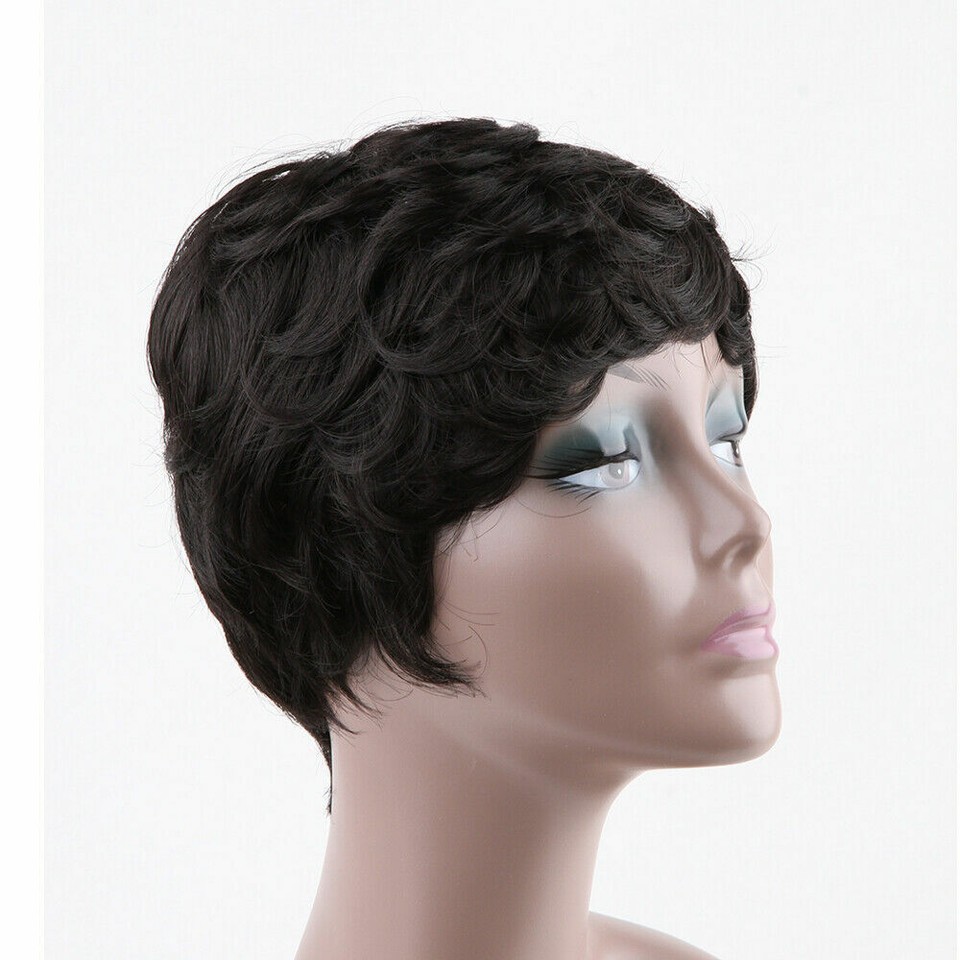 Short Pixie Bob Wig With Bangs Pixie Cut Human Hair Wigs For Women ...