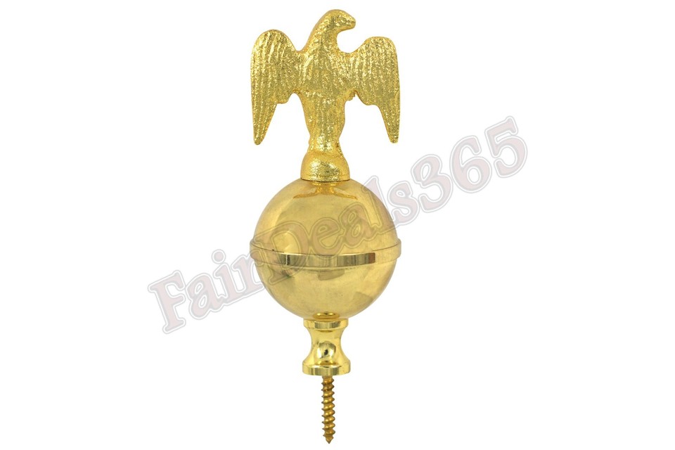 Brass Eagle Ball Clock Finial for Grandfather Longcase & Bracket Clocks ...
