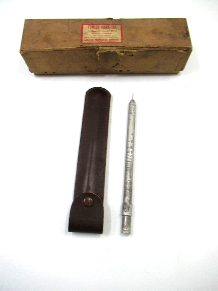 VTG Fowler VIBRA-TAK Auto-Mechanical Tachometer Tool in Leather case ...