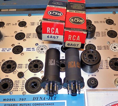 2 new 6AG7 RCA tubes NOS NIB USA metal tested good | eBay