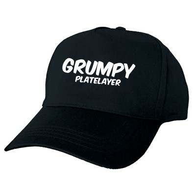 GRUMPY PLATELAYER CAP – Black Adjustable Baseball Style Hat – Limited ...
