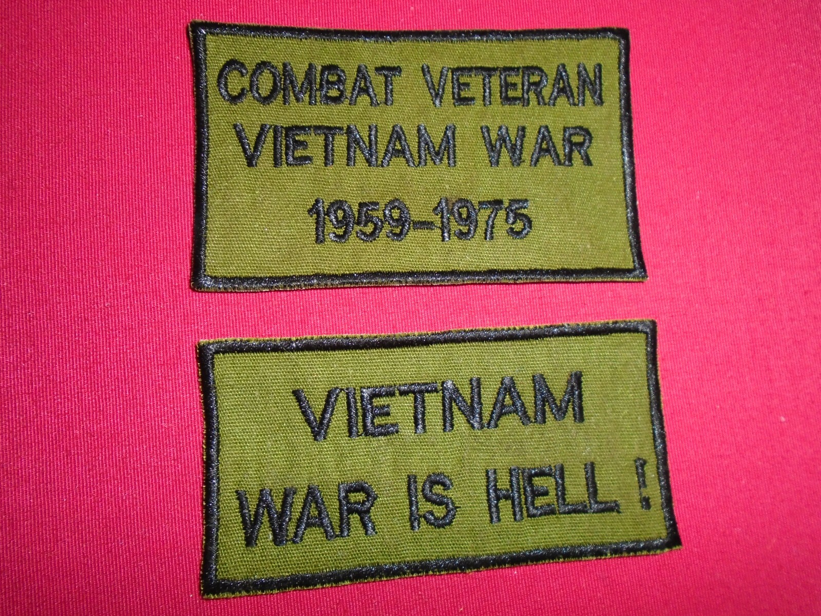 2 Vietnam War Subdued Patches: COMBAT VETERAN 1959-1975 + VIETNAM WAR ...