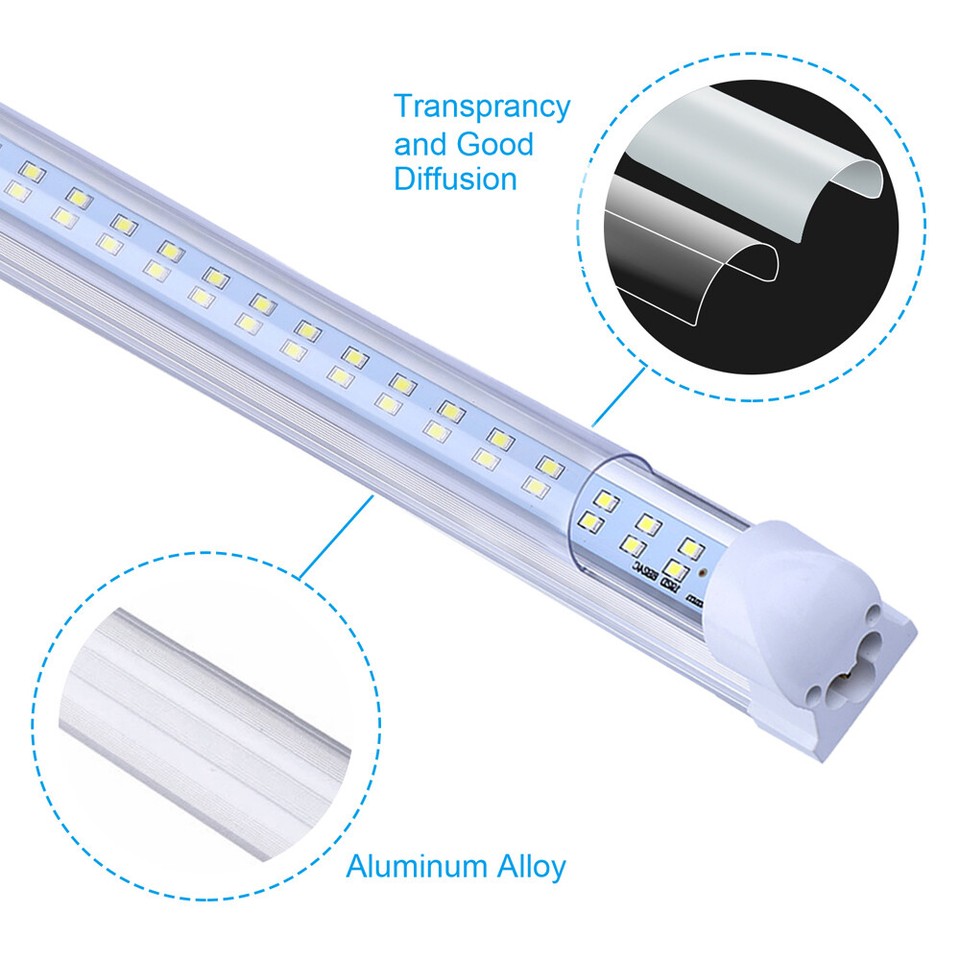 25Pcs T8 8FT Led Tube Light 8' Led Bulbs 72W 8Foot Led Shop Light ...