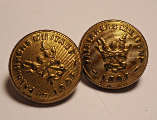 Antique Oddfellows Patriarchs Militant IOOF Uniform Coat Button | eBay