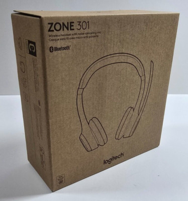 Logitech Zone 301 Wireless Bluetooth Headset with Noise-Canceling ...