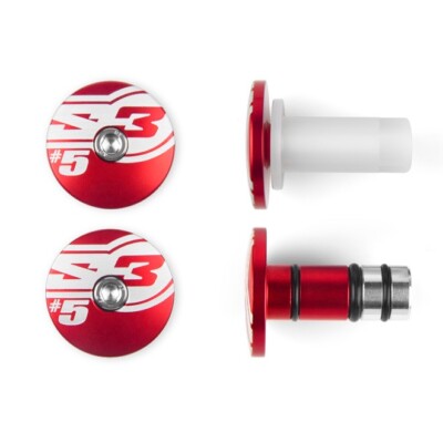 S3 Red Trials Handlebar Bar Ends 16mm #5 TRS One R RR 125 250 280 300 ...