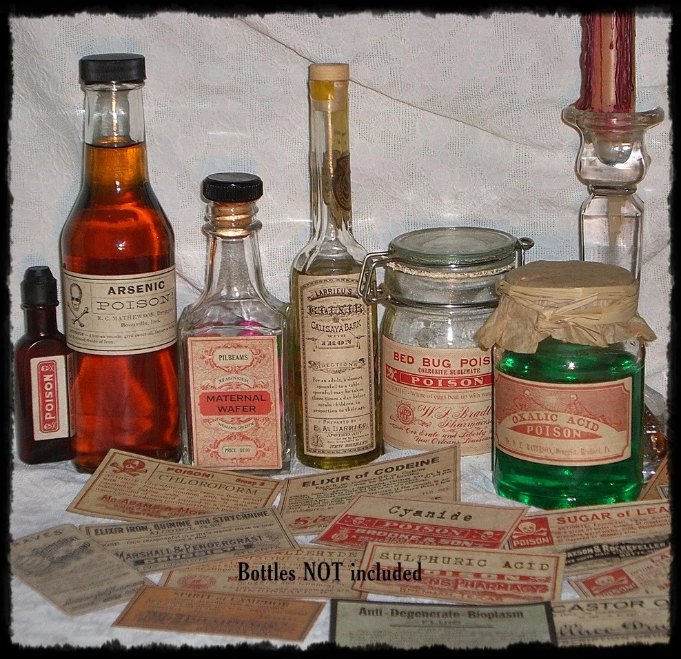 Victorian Bottle Labels
