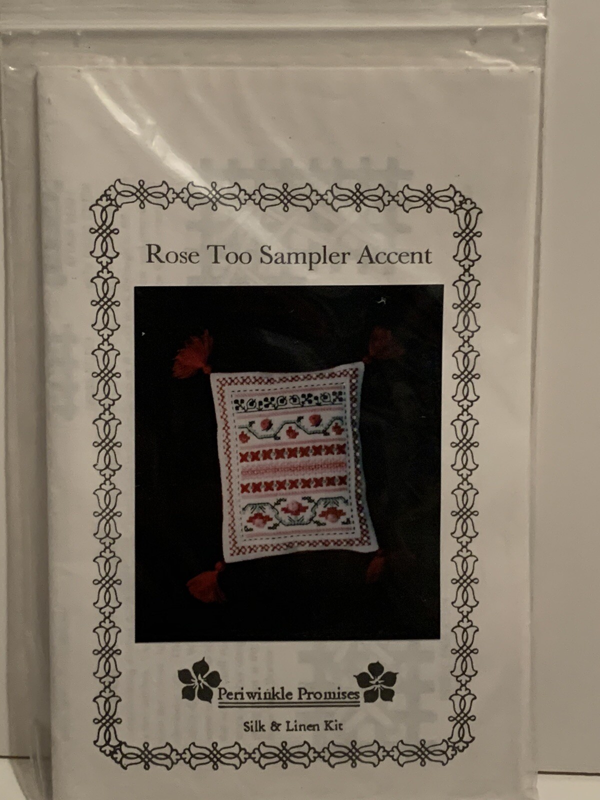 Periwinkle Promises Sampler Accents Rose Too Cross Stitch Complete Kit ...