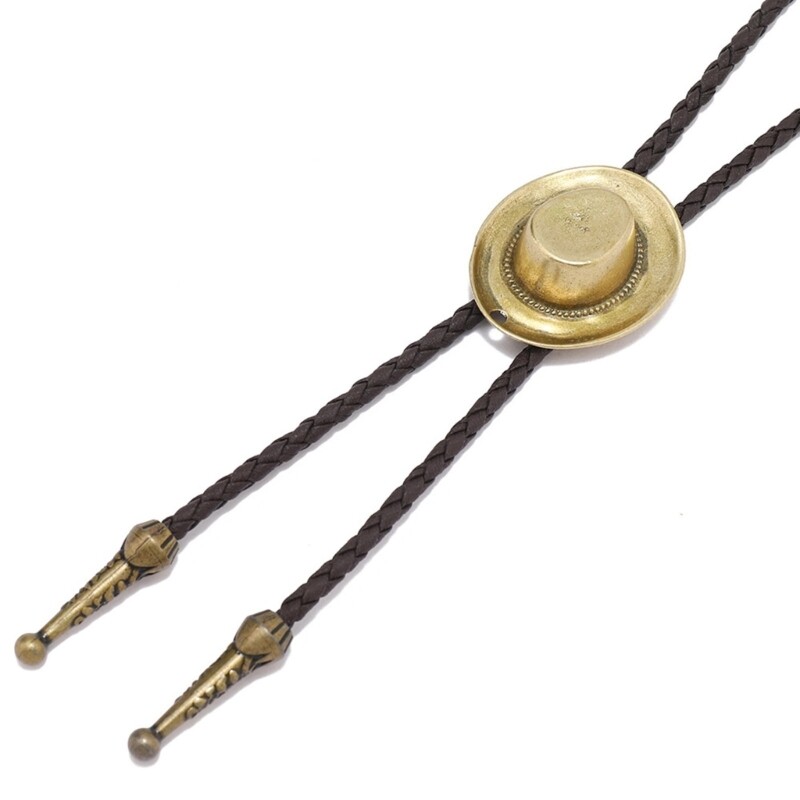 Bolo Tie Braided Rope 3D Cowboy Hat Western Necklace Costume Accessory ...