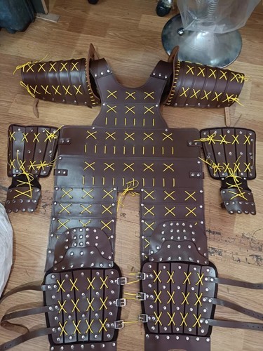 Leather Samurai Armour LARP costume Leather Armour medieval Costume ...