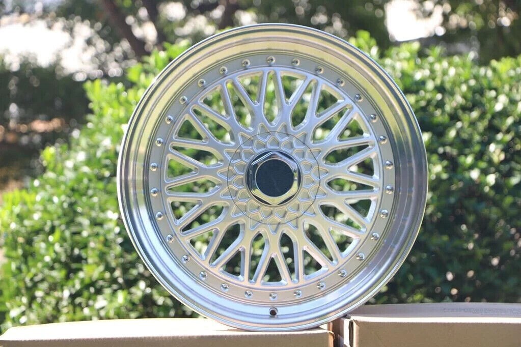22" Wheels 22x9 5x112 / 5x114.3 +30 RS Style Silver Machined Lip Rims ...