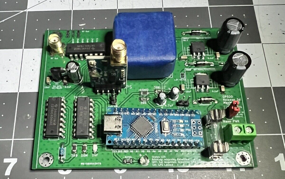 GPSDO Board: Arduino Based, Neo-M8N Controlled, CTI OSC5A2B02 75x100mm ...