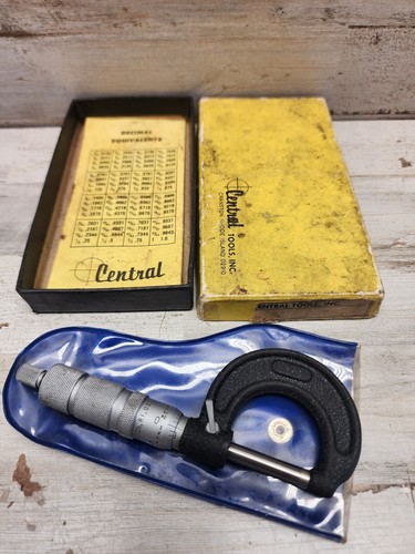 Vintage Central Tool Co. 0"-1" Micrometer in Original Box | eBay
