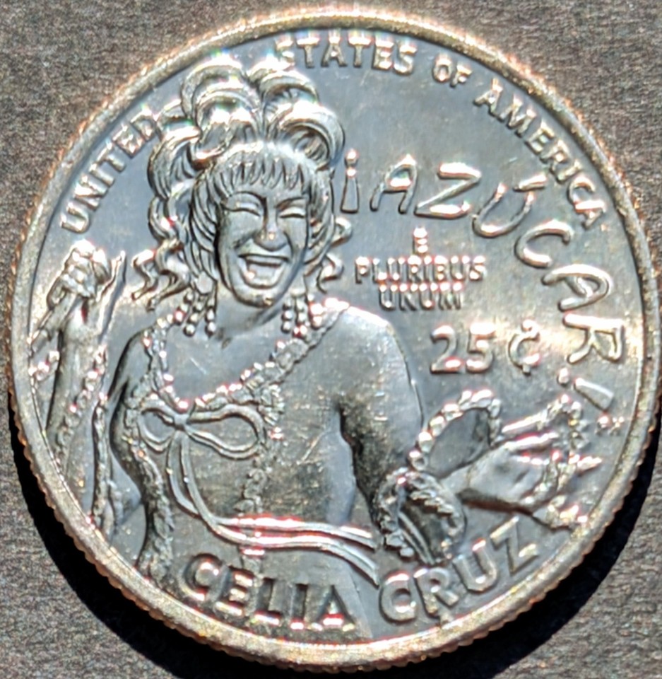 2024-D Denver ERROR "In Cod We Trust" Uncirculated Celia Cruz Quarter ...