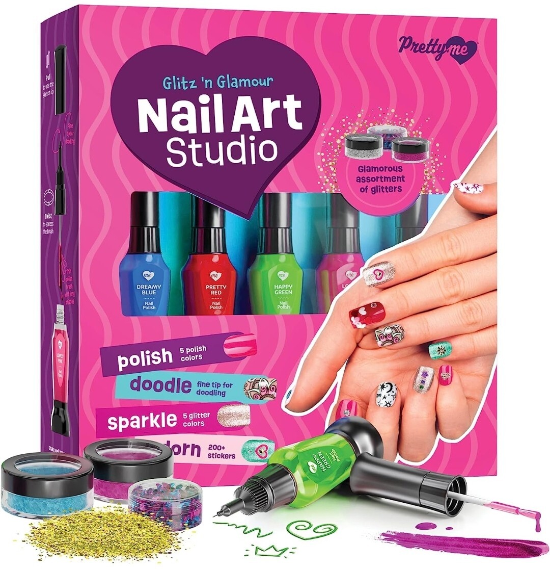 Nail Polish Kits For Girls DIY Nail Art Studio Manicure Set For Girls