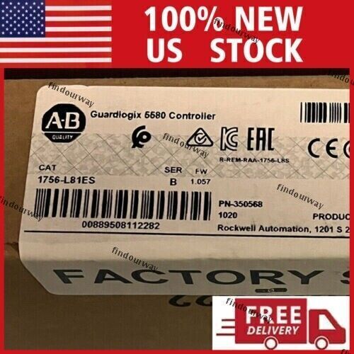 New Factory Sealed Allen-Bradley 1756-L81ES SER B GuardLogix 5580 ...