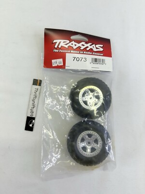 Traxxas 7073 - SCT Off-road Racing Tires, SCT Wheels, Satin Chrome (2 ...