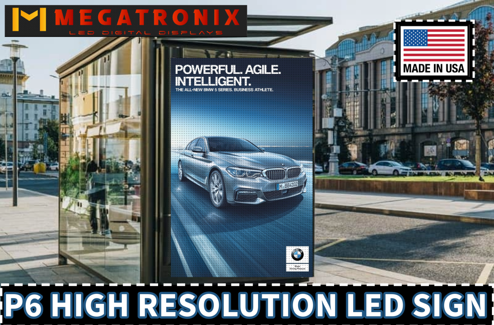 1x Programmable Message LED Sign Outdoor Full Color 1 Sided Digital P6 ...