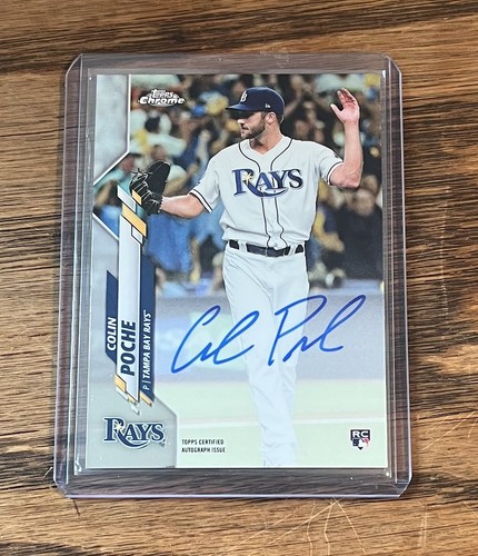 2020 Topps Chrome Colin Poche Rookie Auto RA-CPO Tampa Bay Rays RC On ...
