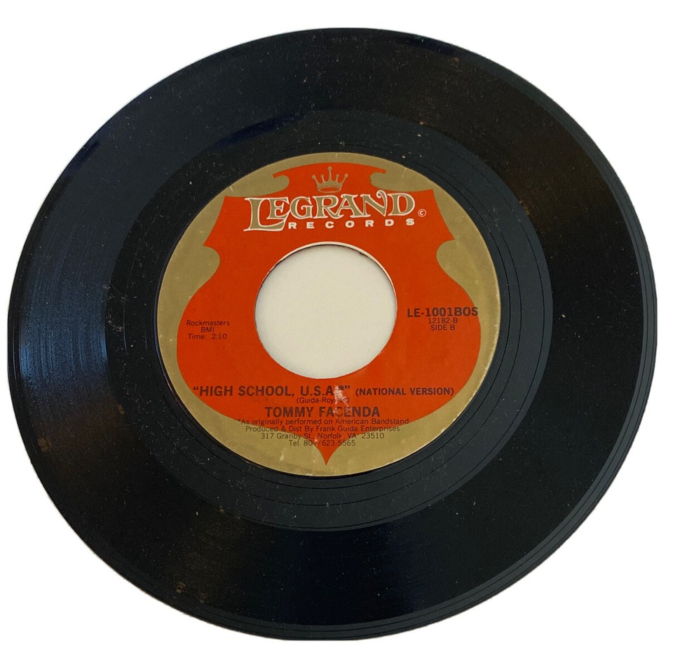 Tommy Facenda 45 High School USA national / High School USA boston EX ...