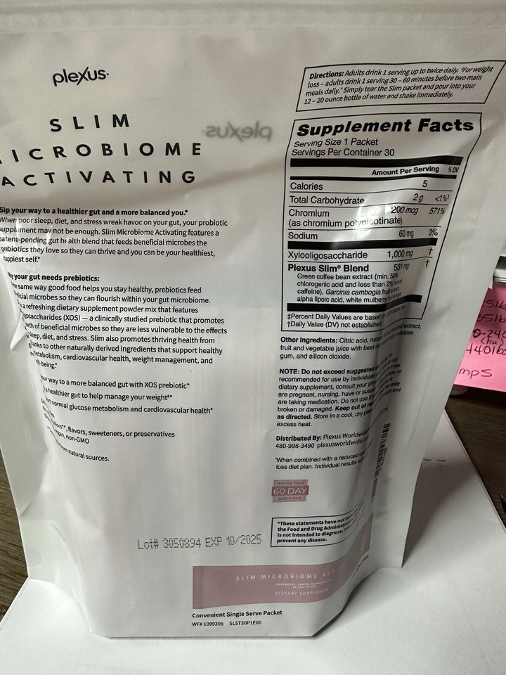 Plexus Slim Microbiome Activating Raspberry Lemon Watermelon-Open But ...
