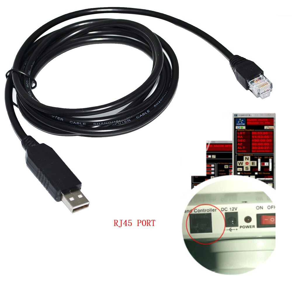 USB to RJ45 Control Cable for SkyWatcher Telescope EQ3 EQ5 EQ6 EQ8 Pro ...