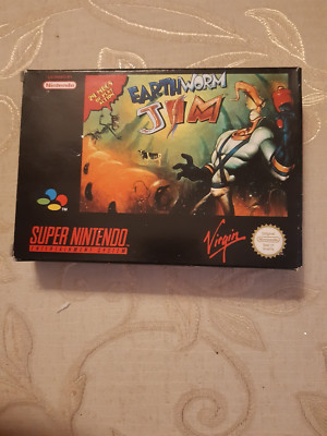 Earthworm Jim | Super NES Nintendo SNES Game *FULLY BOXED WITH MANUAL ...