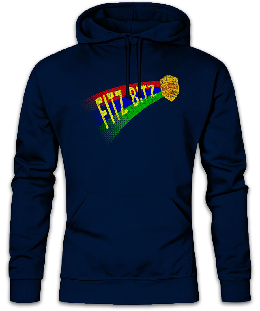 Fitz Bitz Hoodie Kapuzenpullover Fun Paradise Symbol Police PD Logo ...