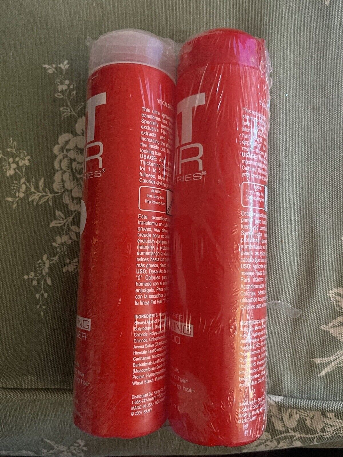 Samy Fat Hair 0 Calories Thickening Shampoo 10 FL Oz 300 Ml for sale ...