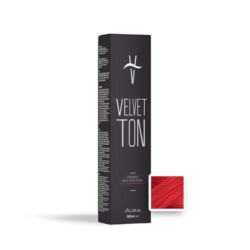 AURA VELVET TON Permanent Hair Color - 77.66 Intensive red (2.1 fl oz ...