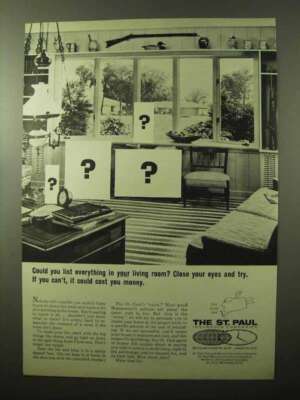 1966 The St. Paul Insurance Ad - List Your Living Room | eBay